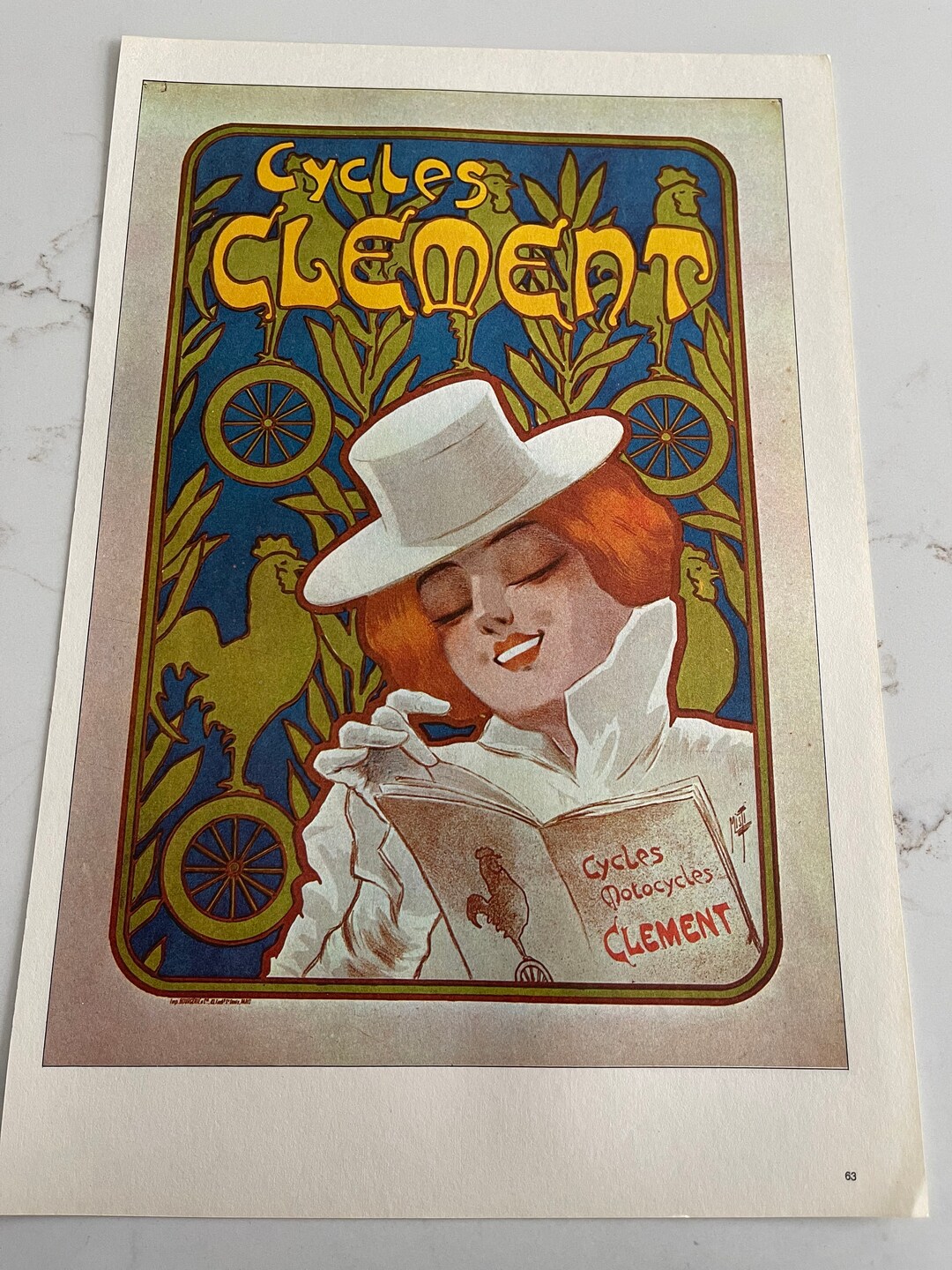 Clement, Cless & Plessing, Bicycles, Women, 1890s, Poster, Double-sided ...