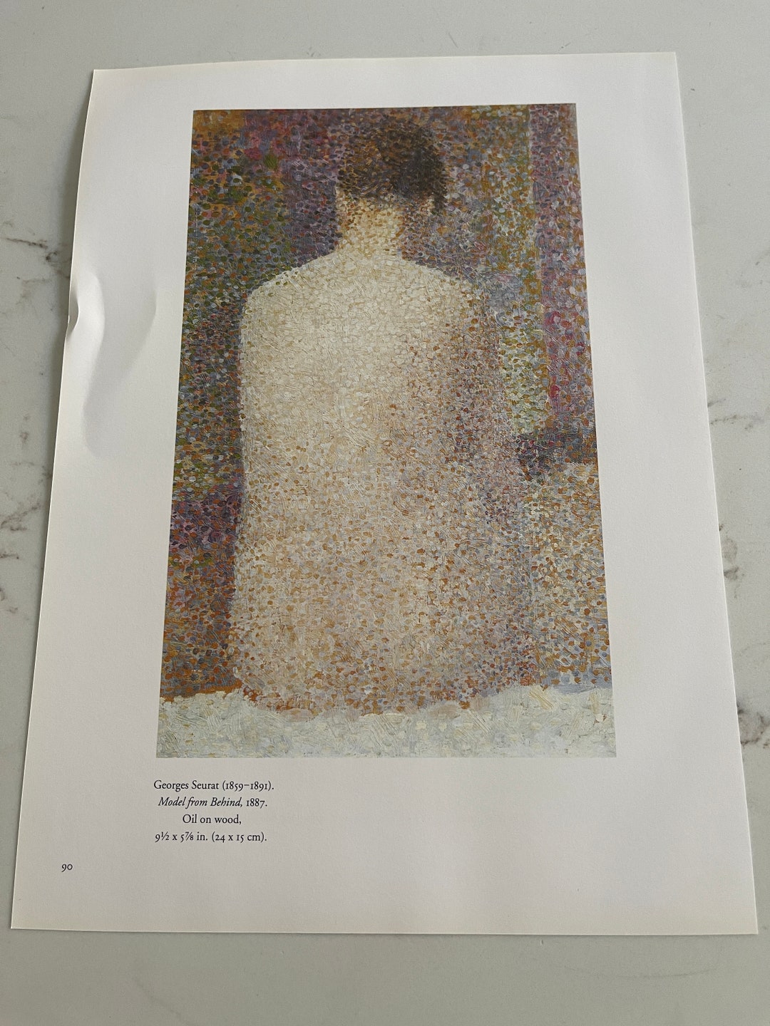 Model From Behind, Georges Seurat, Portrait, Print, Reproduction ...