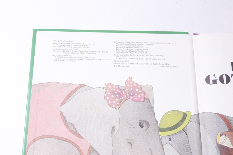 Cinderella How the Elephant Got Its Trunk Upside Down Book - Etsy