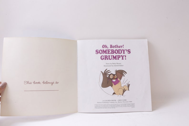 Oh Bother! Somebody's Grumpy!, A Golden Book New York, Picture Book ...