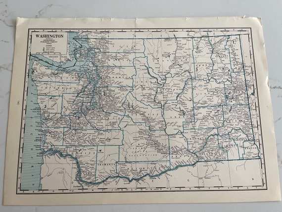 Rand Mcnally West Virginia Map Washington, West Virginia, USA, 1914,