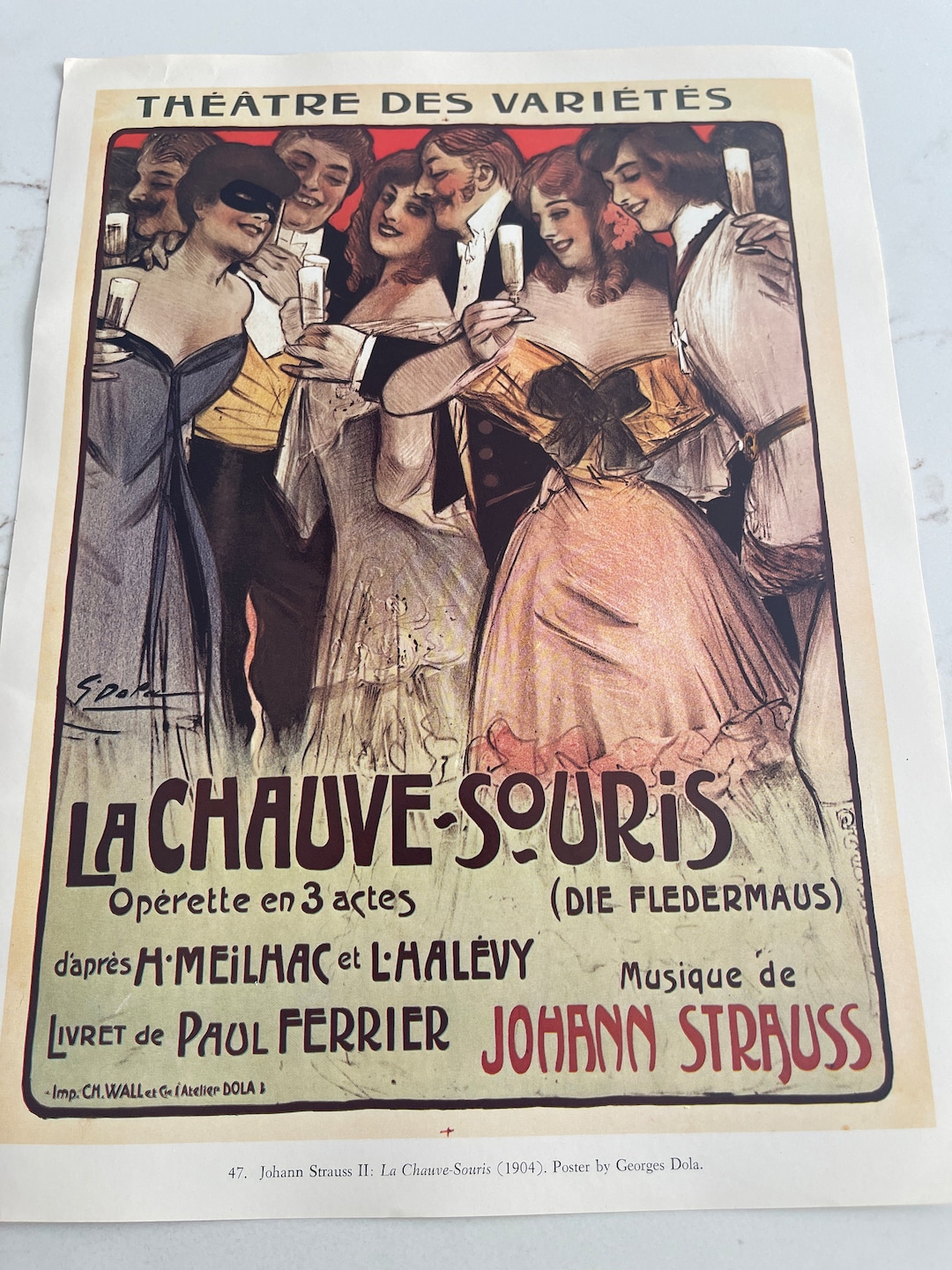 Johann Strauss II, La Chauve-souris, (1904), Poster Georges Dola ...