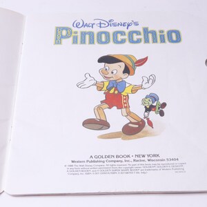 Disney, Pinocchio, 1988, Golden, Shape Book, Vintage, Picture Book ...