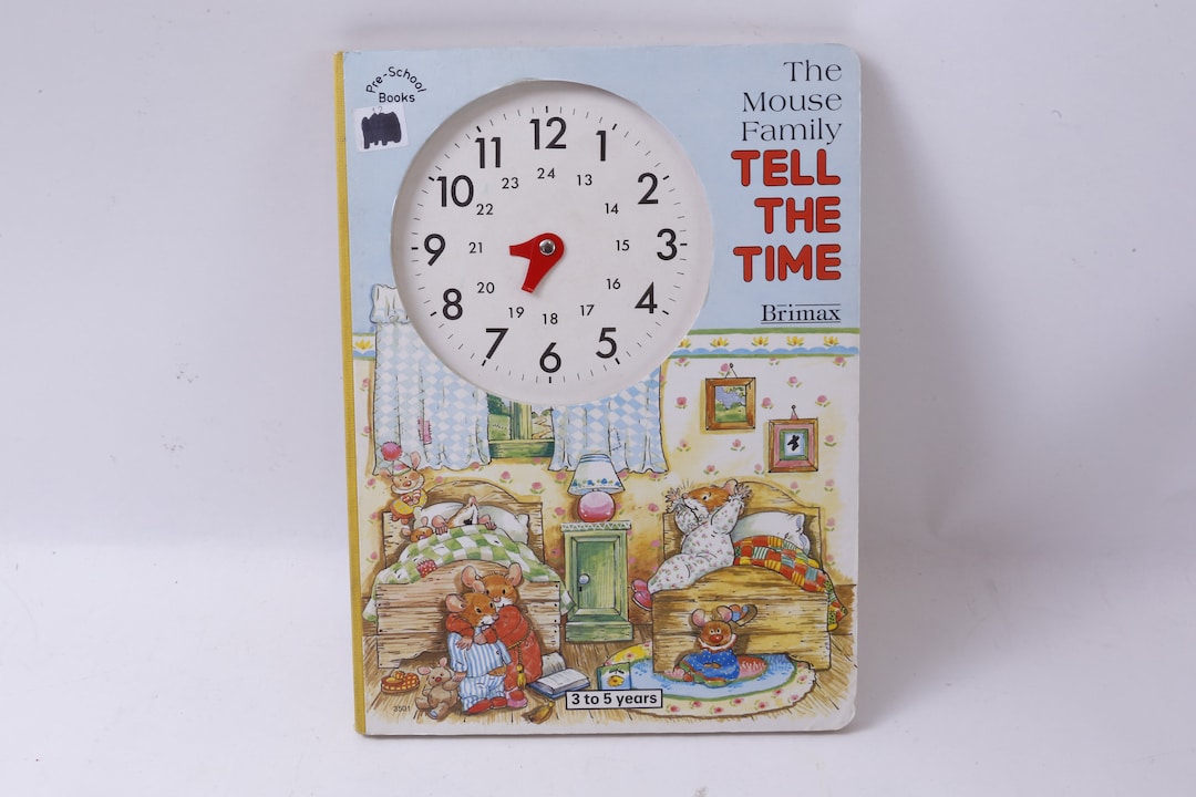 Tell the Time, the Mouse Family, Brimax, Pre-school, Education, Vintage ...