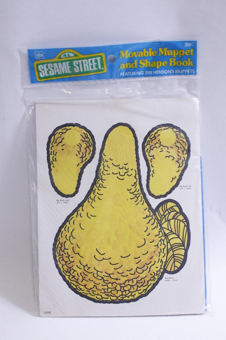 Sesame Street, Movable Muppet, Shape Book, Educational Toy, Interactive ...
