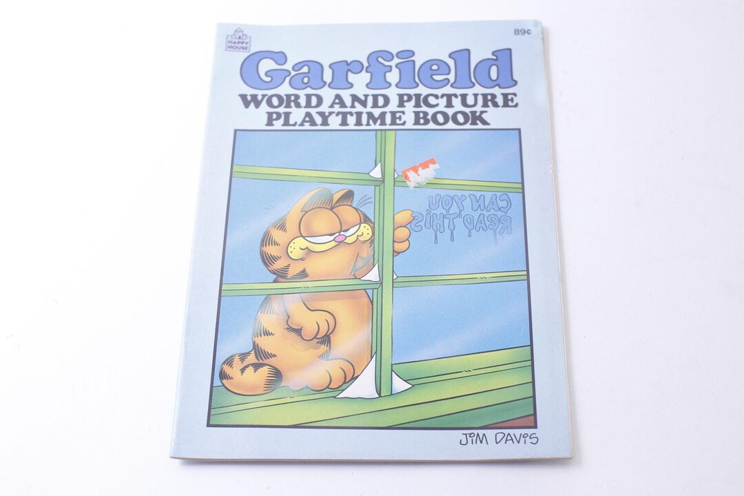 Garfield, Playtime Book, 1984, Jim Davis,ring Book, Vintage, CRISP ...