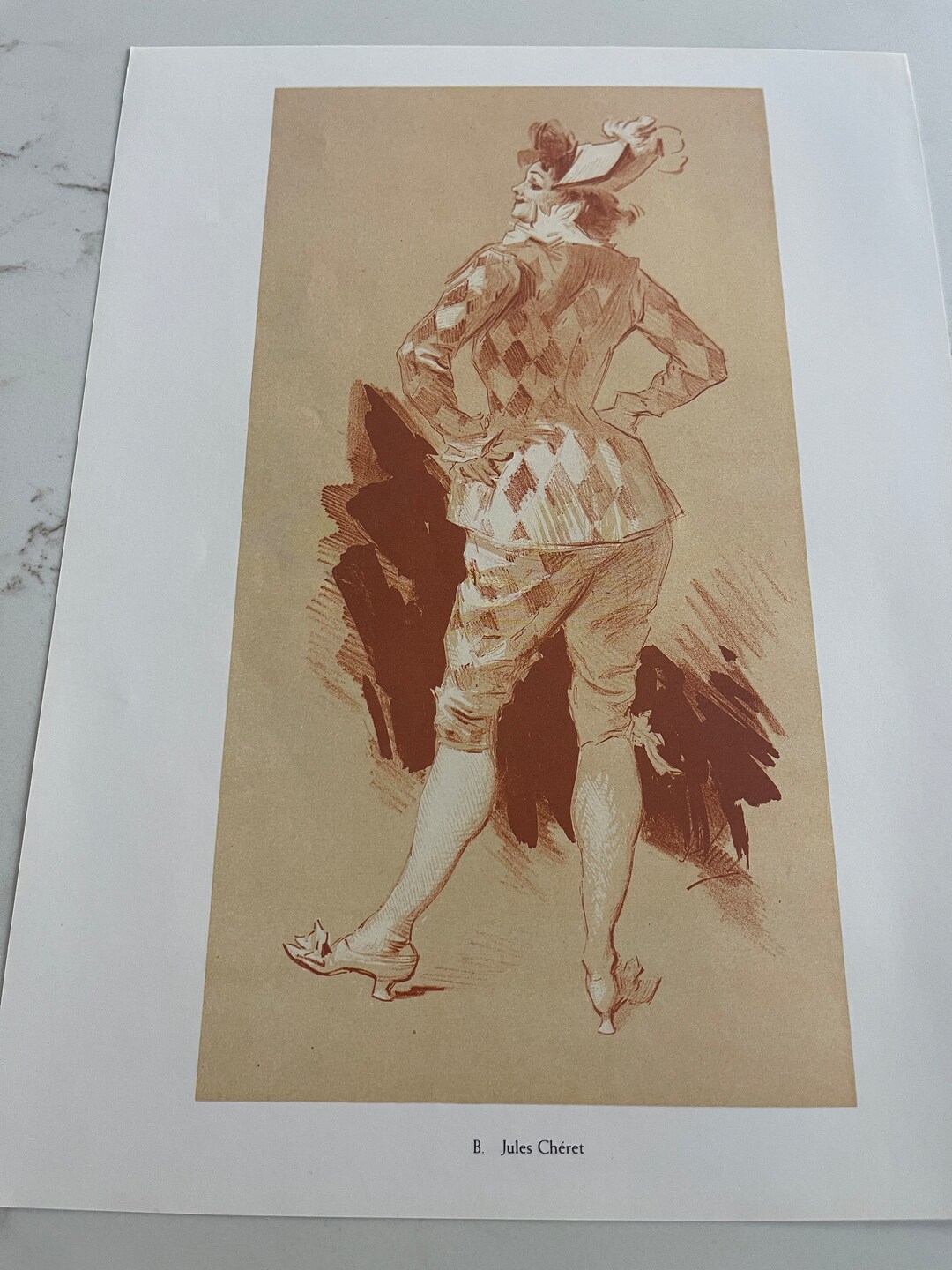 French Poster, Harlequin Artwork by Jules Cheret, Vintage Jules Cheret ...