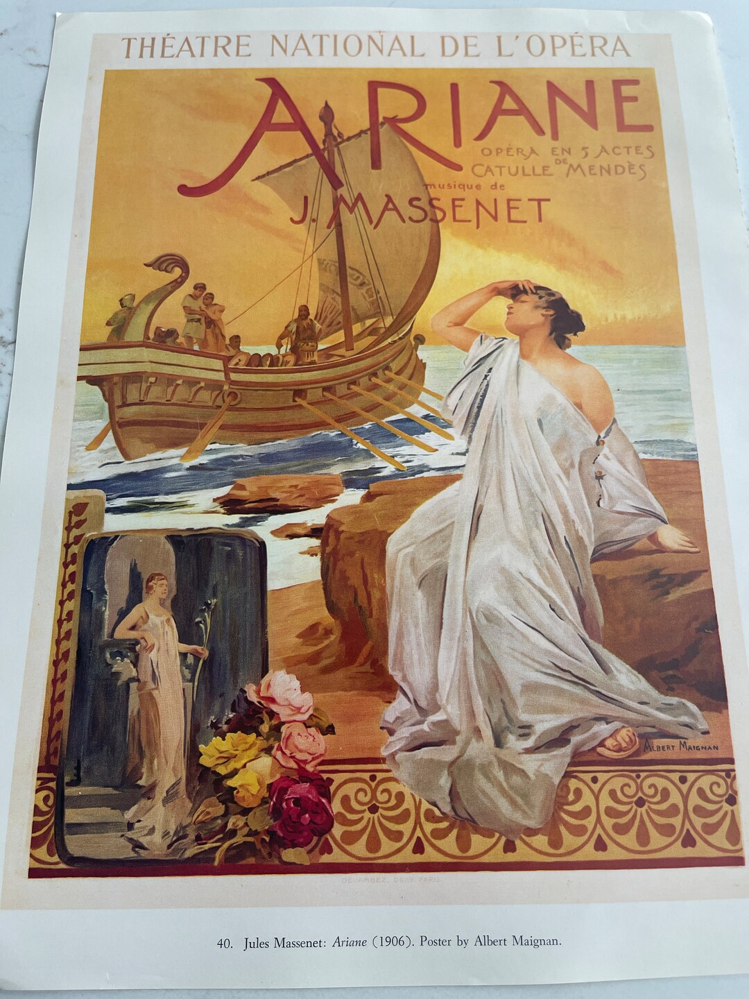 Jules Massenet, Ariane (1906), Poster by Albert Maignan, Drawing ...