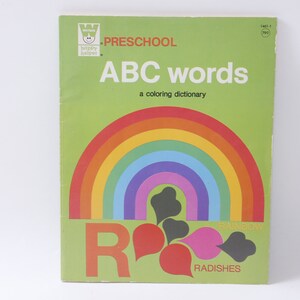 ABC Words, Coloring Dictionary, Educational, Learning, Vintage, Picture ...
