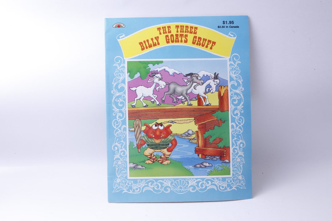 The Three Billy Goats Gruff, Landoll, Coloring Book, Activity, Vintage ...