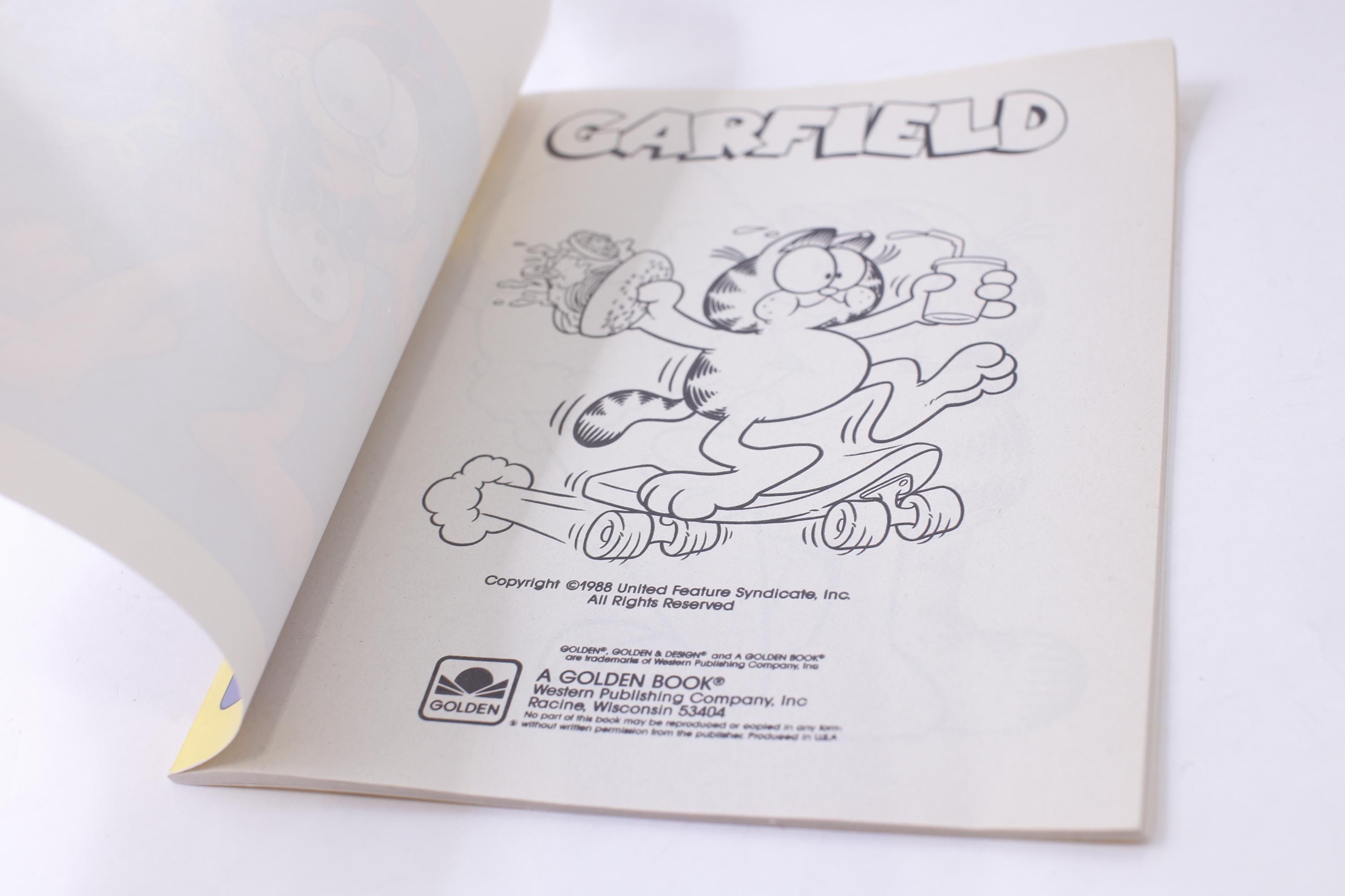 Garfield, Trace & Color, Uncolored Coloring Book, 1988, Golden, UFS ...