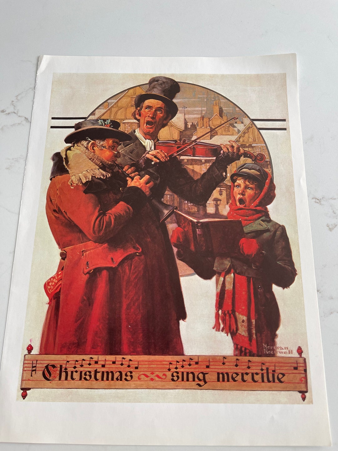 Christmas Trio, December 1983, Artist is Norman Rockwell, Poster ...