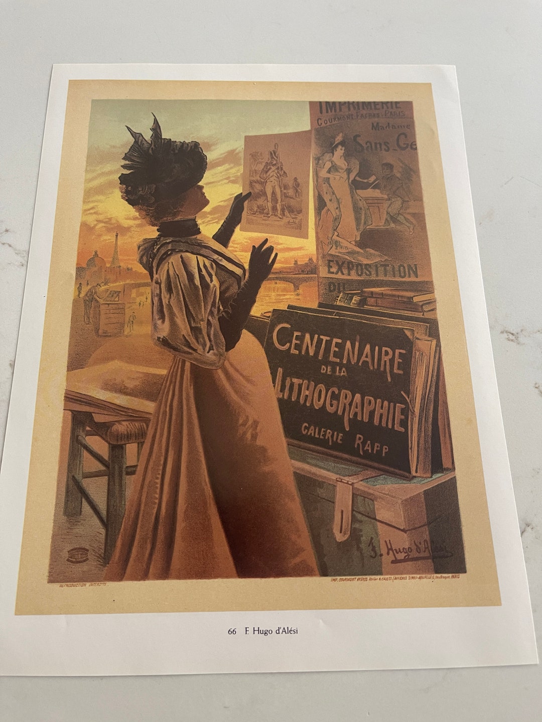 Centenaire De La Lithographie, Poster, Vintage, Lithography, French ...