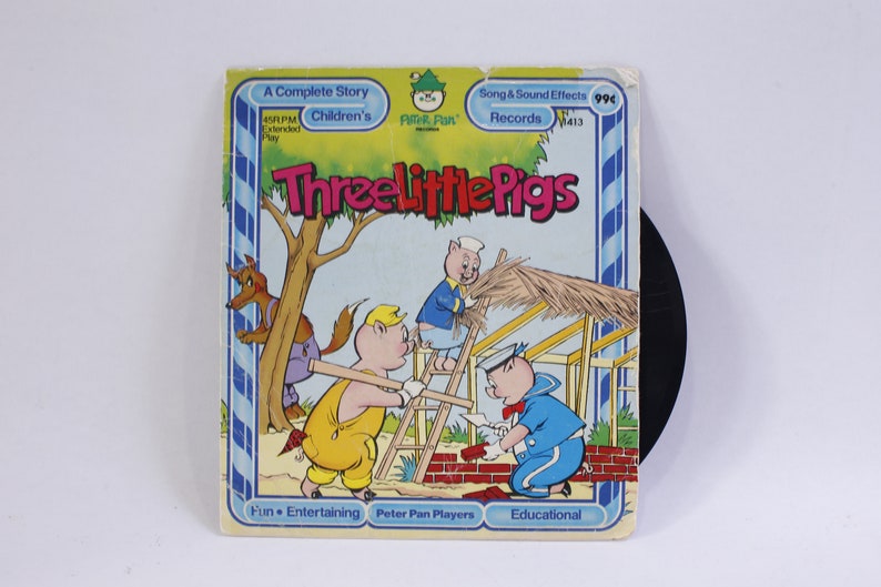 Three Little Pigs Peter Pan Record Vinyl Audio Recording - Etsy