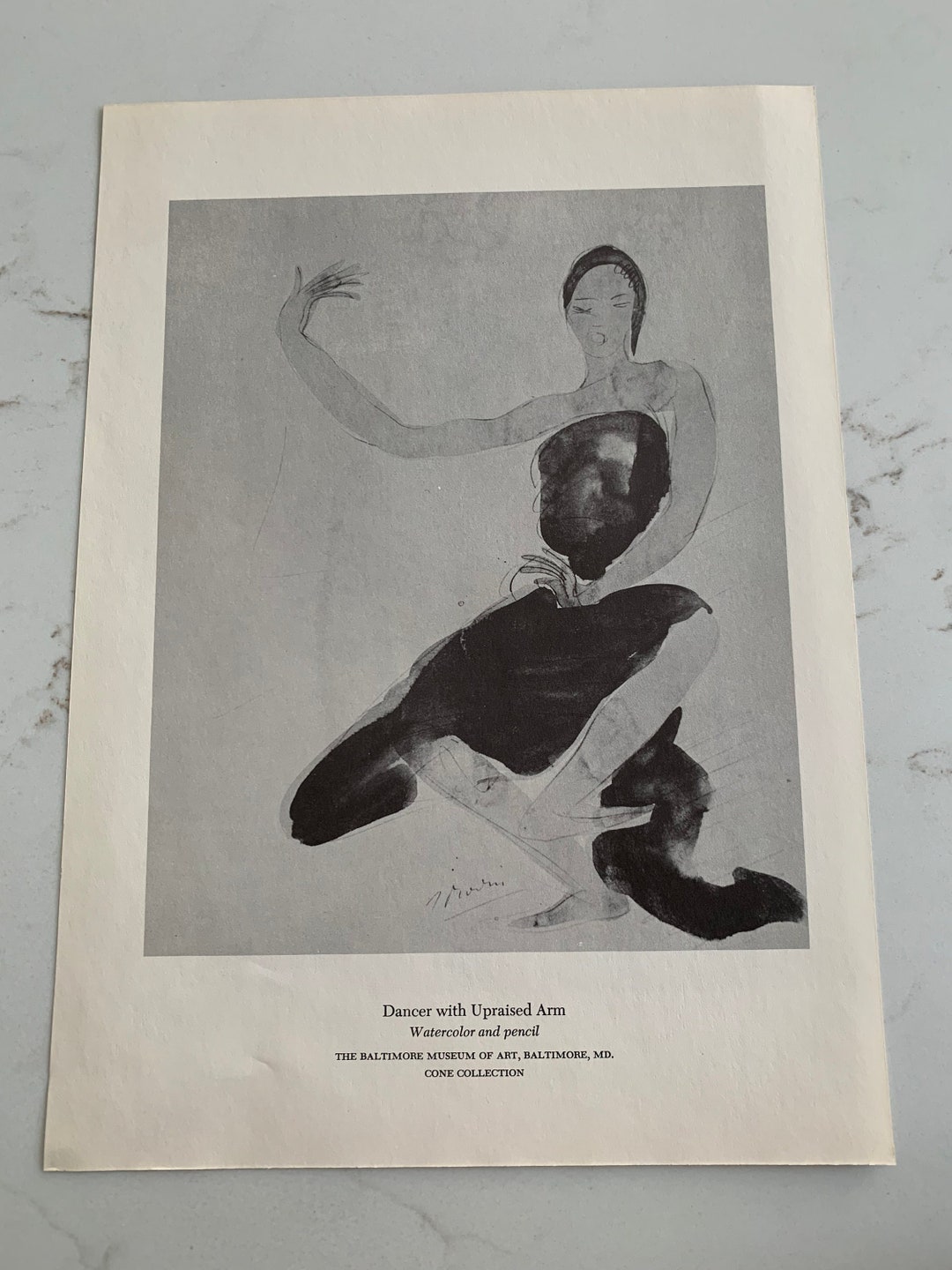 Dancer With Upraised Arm, Artist, Rodin, Drawing, Poster, Bookplate ...