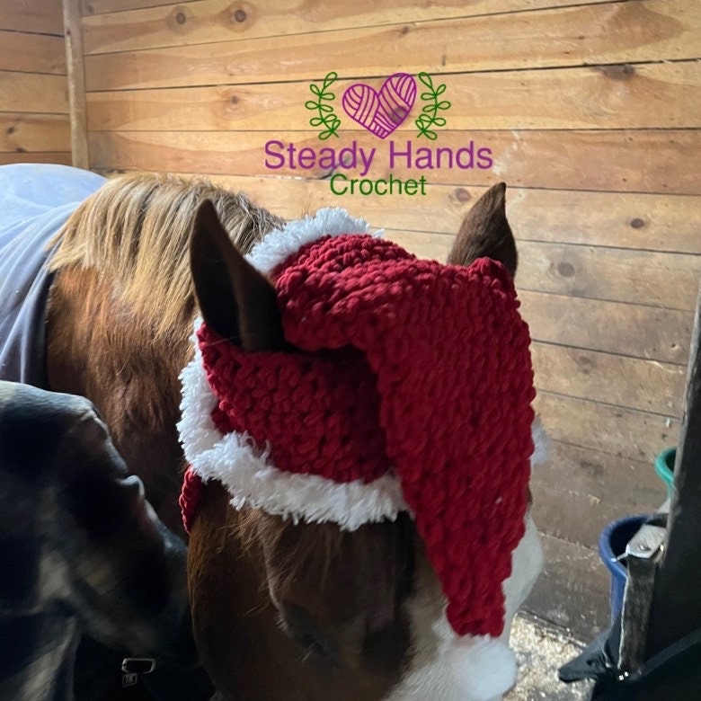 Santa Hat for Horse - Etsy