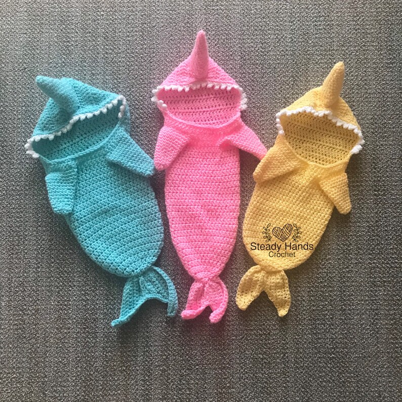CROCHET PATTERN - Newborn Shark Costume - Etsy