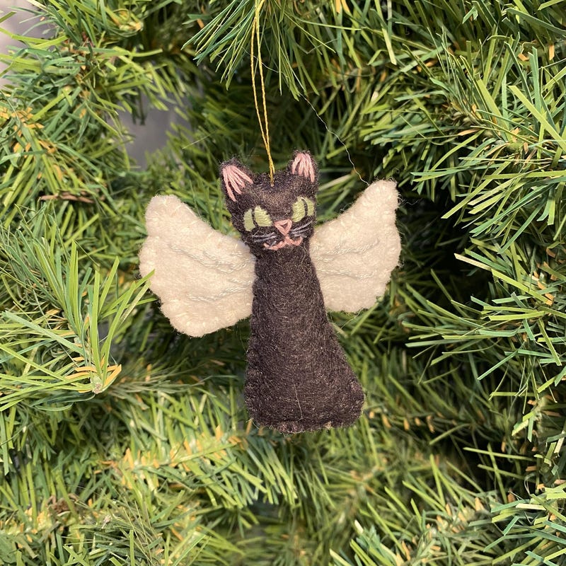 Angel Felt Cat Christmas - Etsy