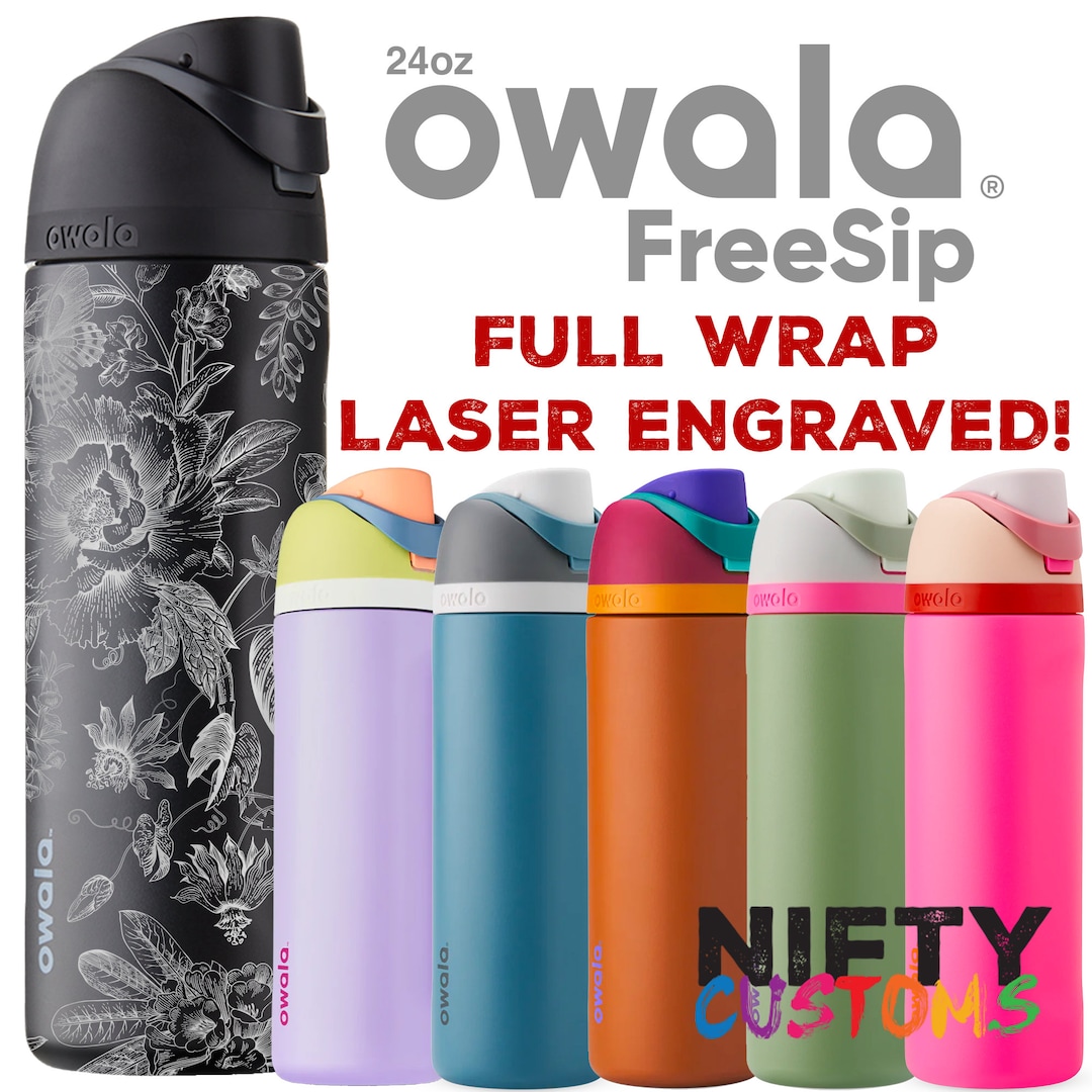 Vintage Porcelain FULL WRAP Owala Freesip Personalized Water Bottle ...