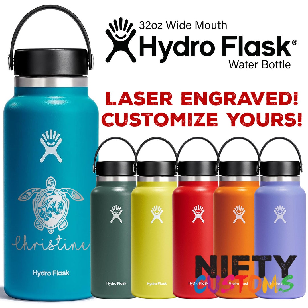 Custom 32oz Hydroflask Water Bottle - Laser Engraved - Bridesmaids ...