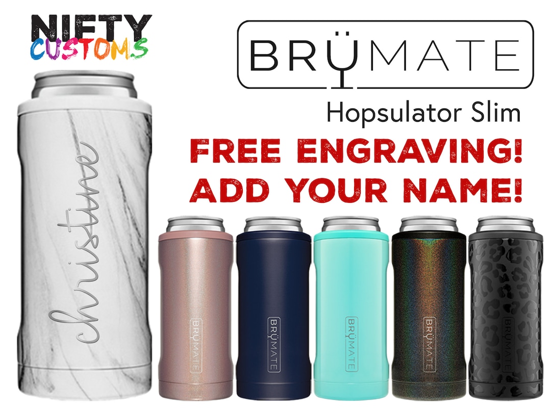 Personalized Brumate Hopsulator Slim Brümate Can Cooler 12oz Insulated ...
