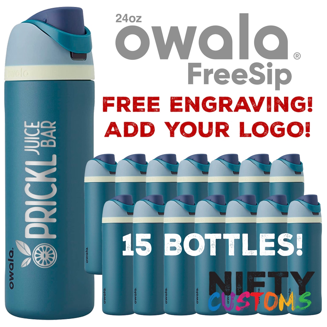 BULK Owala Freesip 24oz Personalized Water Bottle Insulated Stainless ...