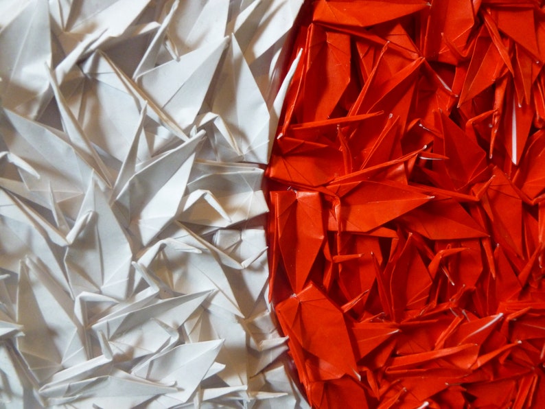 1000 Origami Cranes Flag of Japan - Etsy