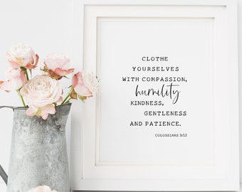 Bible Verse Printable, Colossians 3:12, Clothe Yourselves With ...