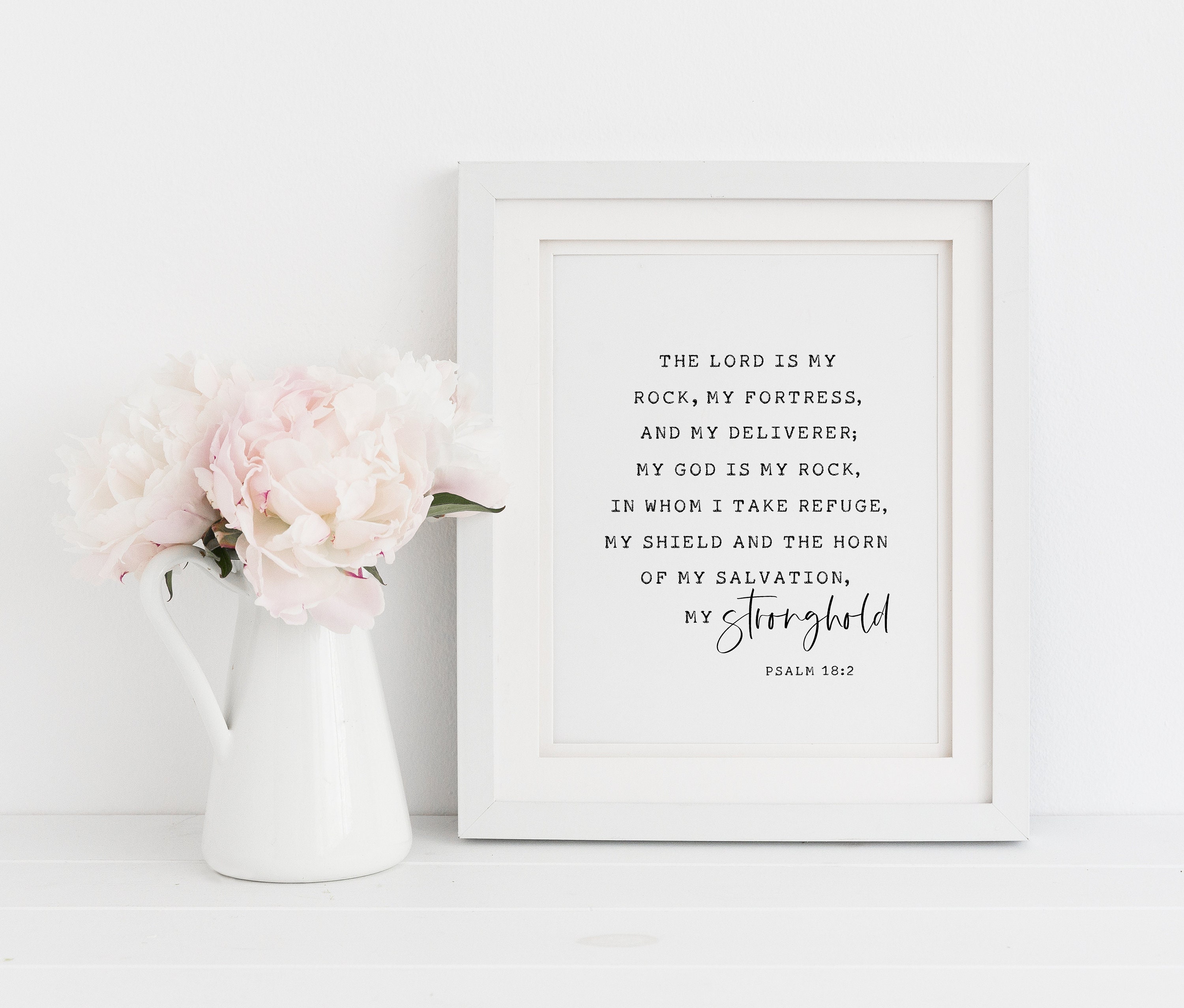 The Lord Is My Rock Psalm 18 2 Bible Verse Scripture Psalm | Etsy