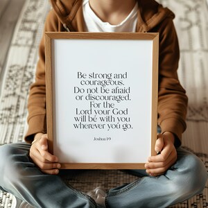 Joshua 1 9, Be Strong and Courageous, Christian Nursery, Christian ...