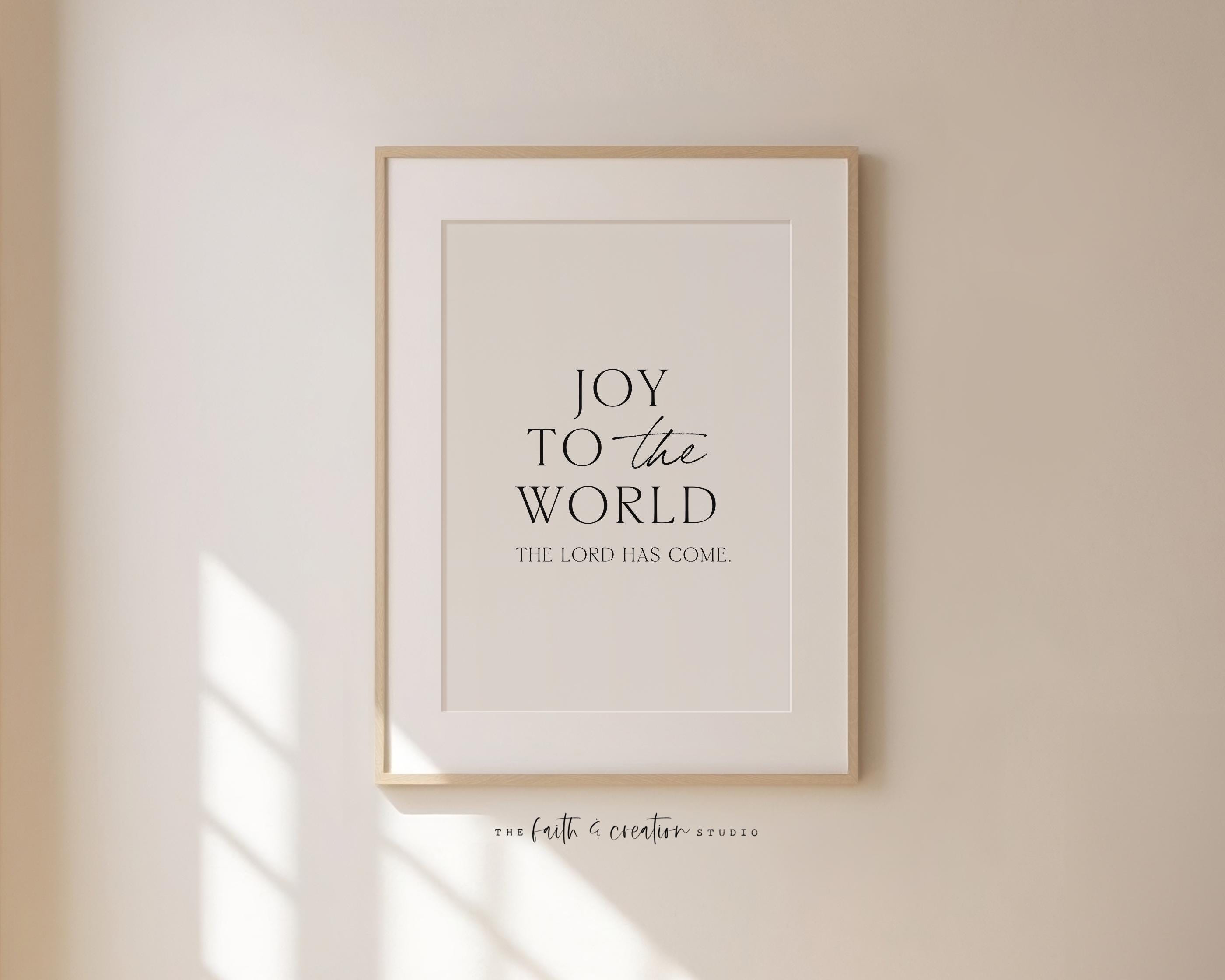 Christmas Decor, Printable Wall Art, Joy to the World, Modern Christmas ...