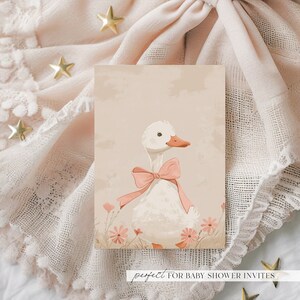 Cute Duck Print, Beige Nursery Decor, Digital Print, Girls Wall Decor ...