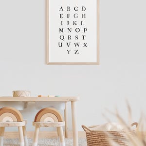 Classic ABC Print: Vintage Alphabet, Nursery Wall Art (digital Download ...