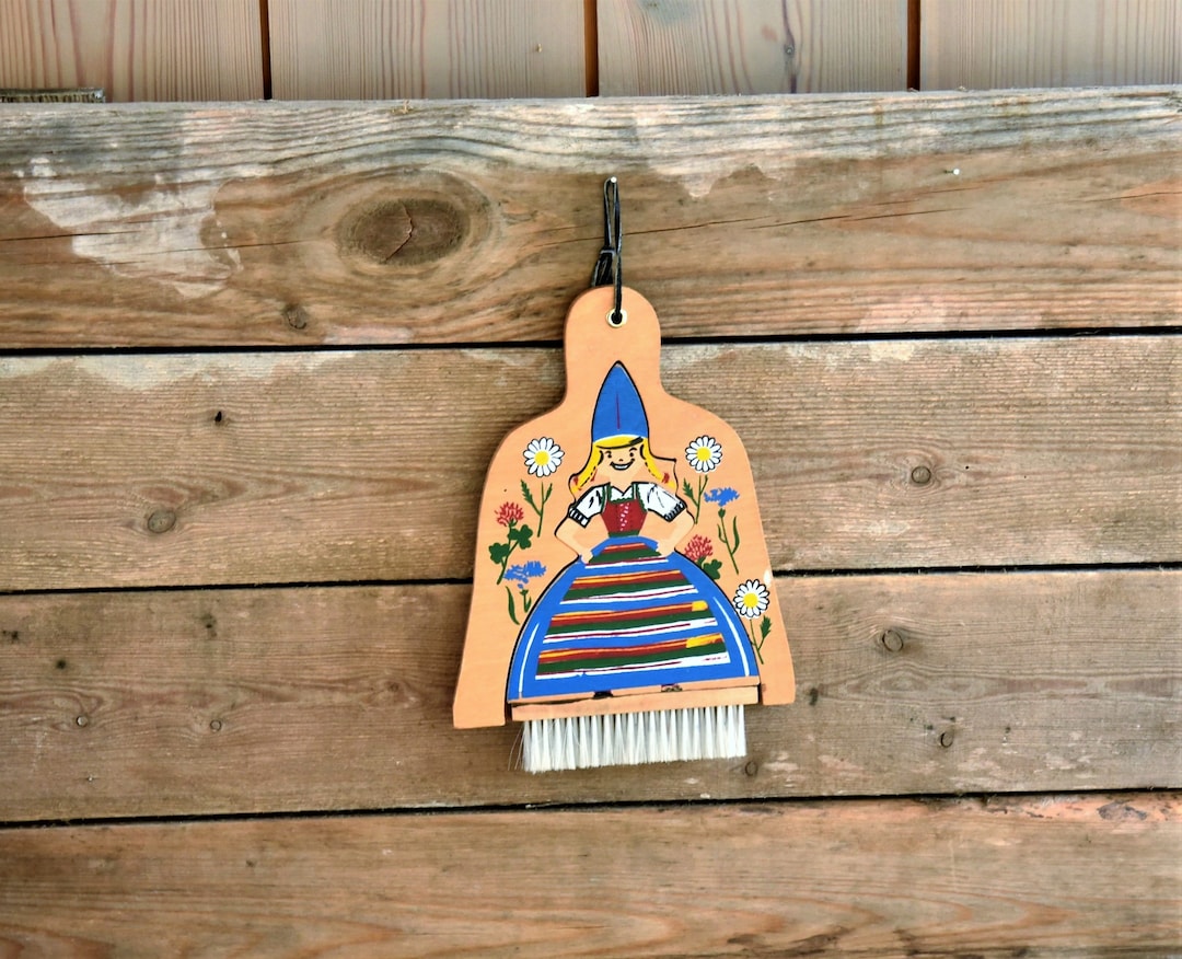 Swedish Table Sweeping Set Made of Wood, Vintage Table Broom Set, Brush ...