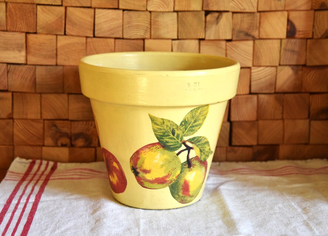 Hand Painted Clay Flowerpot, Terracotta Pot, Made in Italy, Italian ...