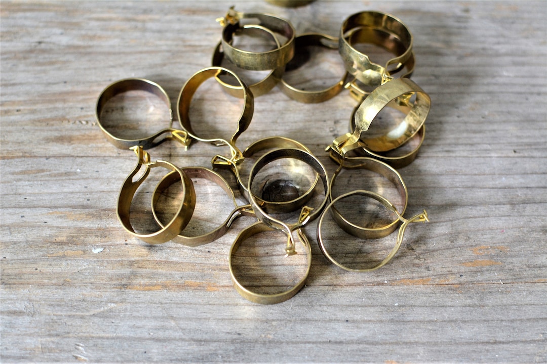 Set: 10 Vintage Curtain Clips, Curtain Rings Metal Clips, Vintage ...