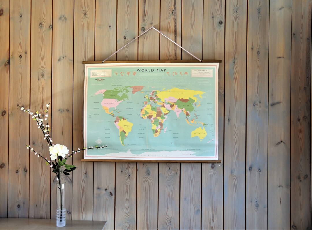 Vintage Roll Map World Map Emeror Maps London Wardle & Sons - Etsy UK