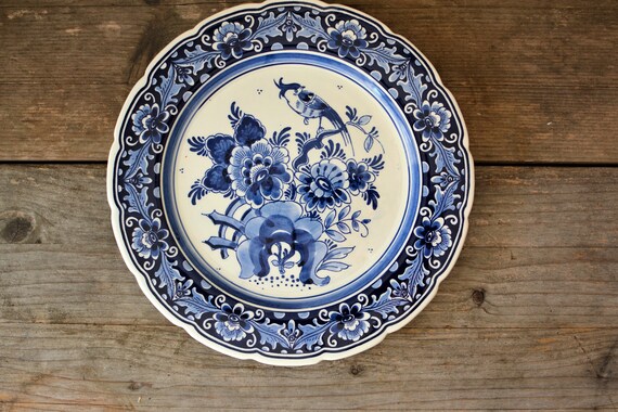 Delfts Blauw Handmade Beautiful Old Collection Plate | Etsy
