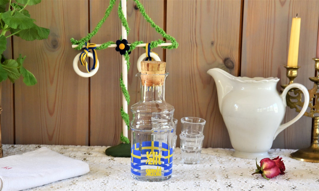 Swedish Liquor Bottle for Midsommarfest, En Halv Liter Svensk, Swedish ...