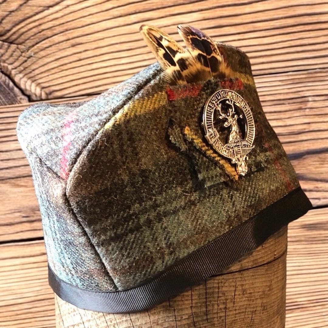 Stewart Hunting Weathered Tartan Glengarry, Traditional Scottish Bonnet ...