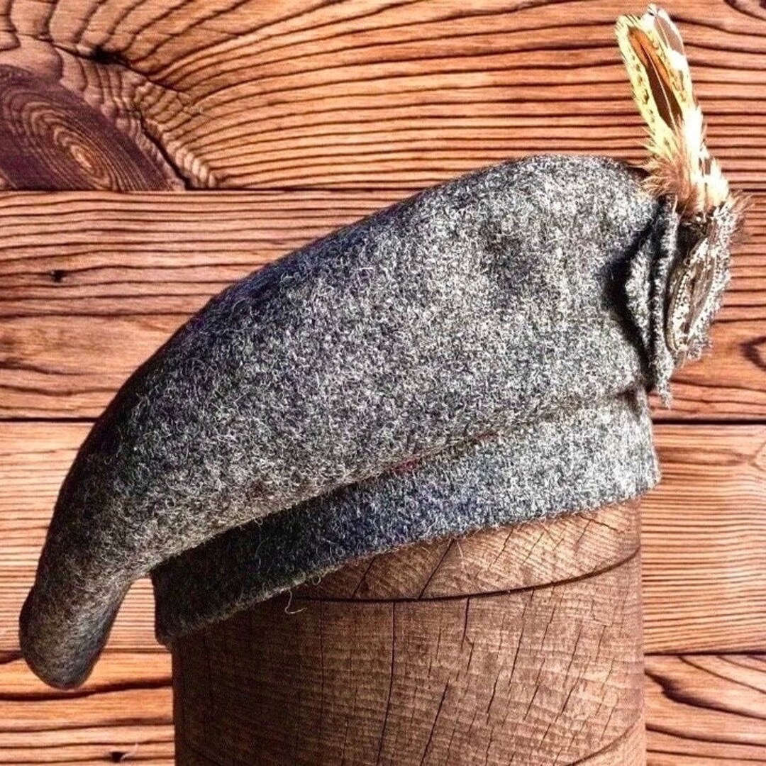 Harris Tweed Grey Beret, Tam 0' Shanter, Balmoral Highlander Tam, Men's ...