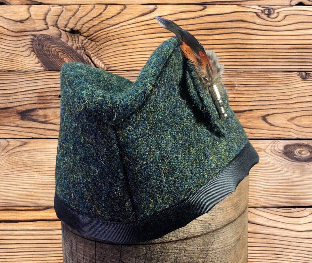Harris Tweed® Glengarry, Green Scottish Bonnet, Highland Wear, Military ...