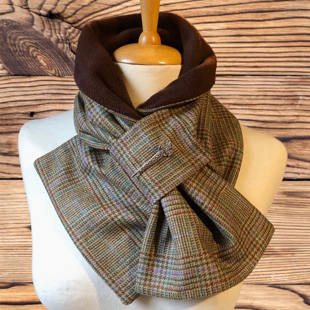 Scottish 100% Wool Estate Tweed Scarf, Neck Wrap, Neck Warmer, Neck ...