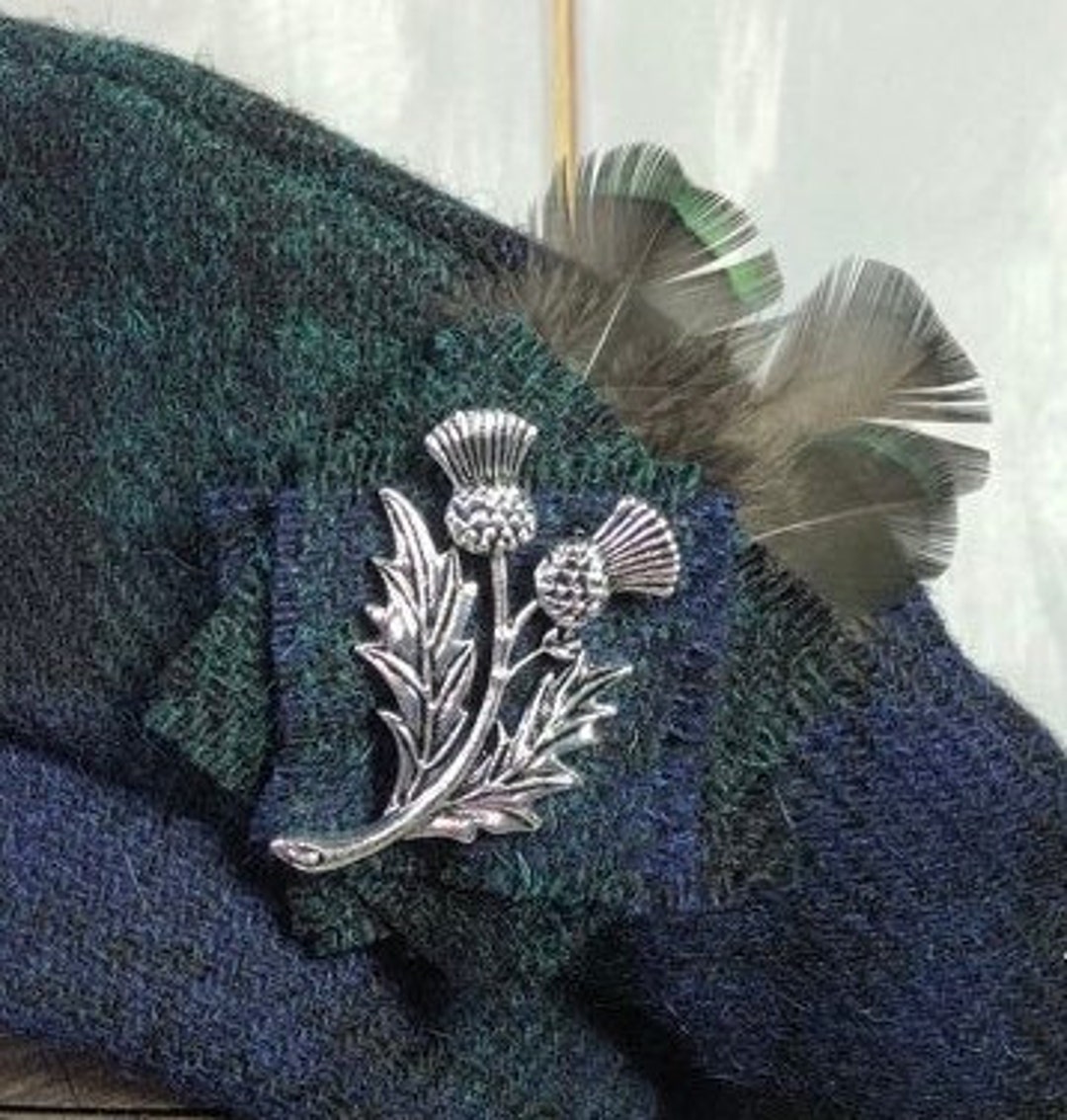 Scottish Brooch. Thistle Brooch/pin. Harris Tweed® Pin. - Etsy