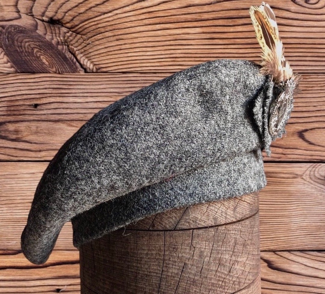 Harris Tweed® Grey Beret Tam 0' Shanter Grey Outlander - Etsy