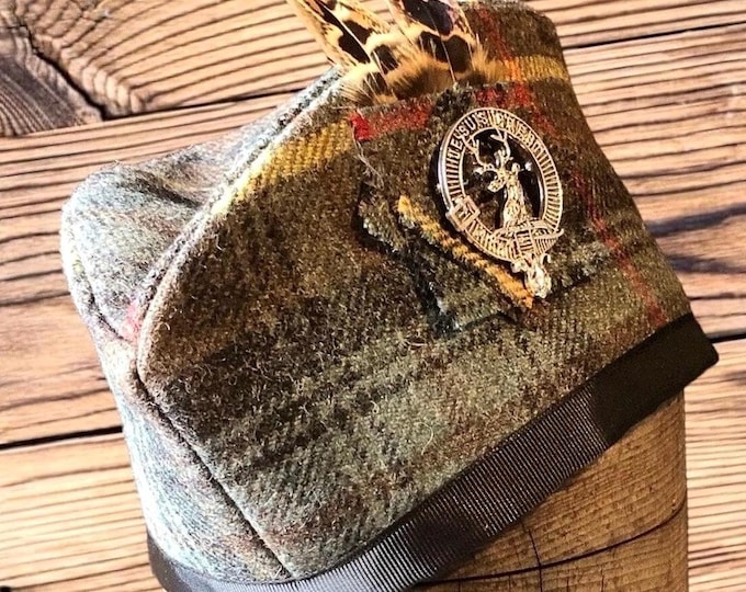 Stewart Hunting Weathered Tartan Glengarry, Traditional Scottish Bonnet ...