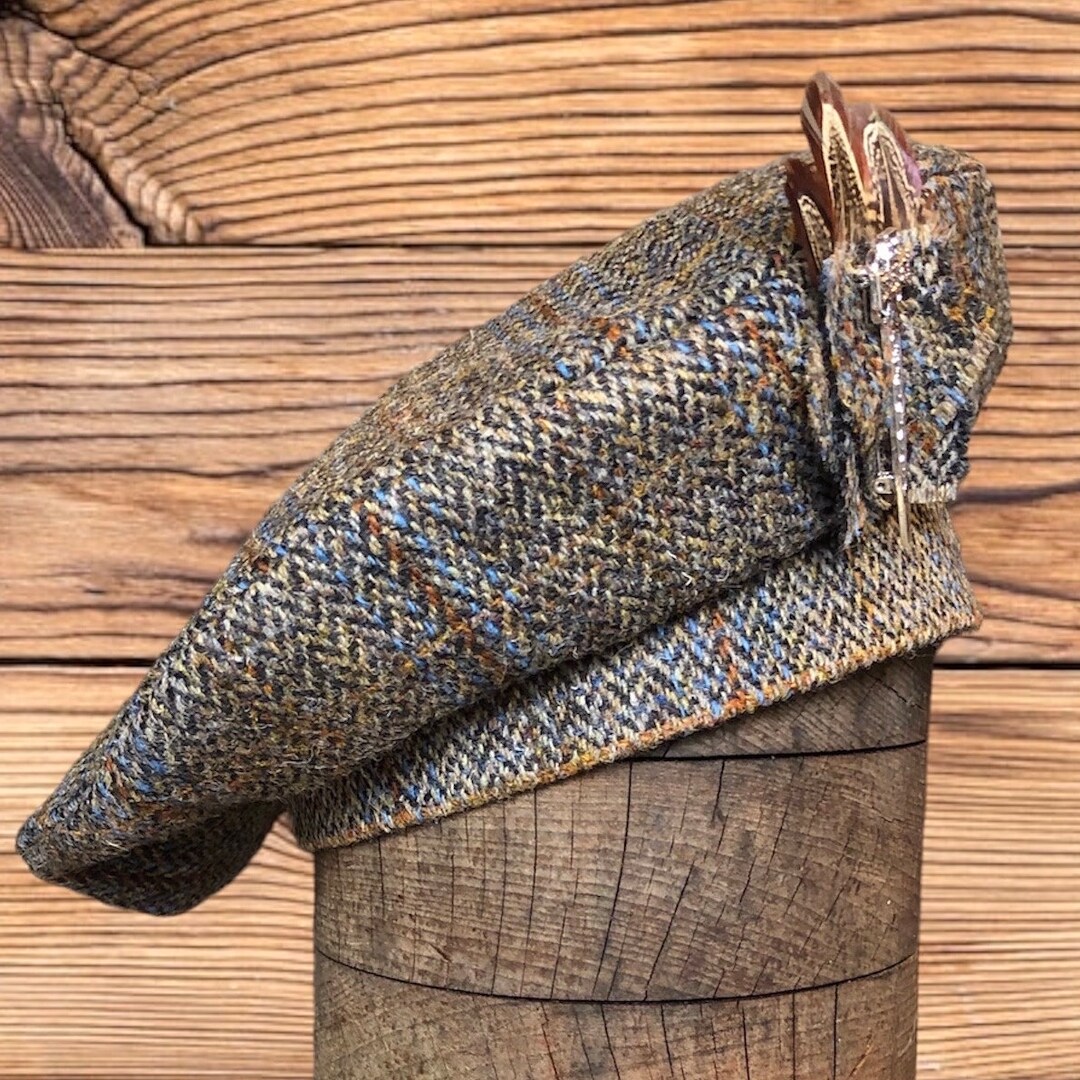 Harris Tweed® Beret/tam 0' Shanter. Celtic Hat. Highlander Tam. Men's ...