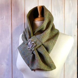 Harris Tweed® Scottish 100% Wool Tweed Scarf. Cowl. Neck Warmer. Tweed ...