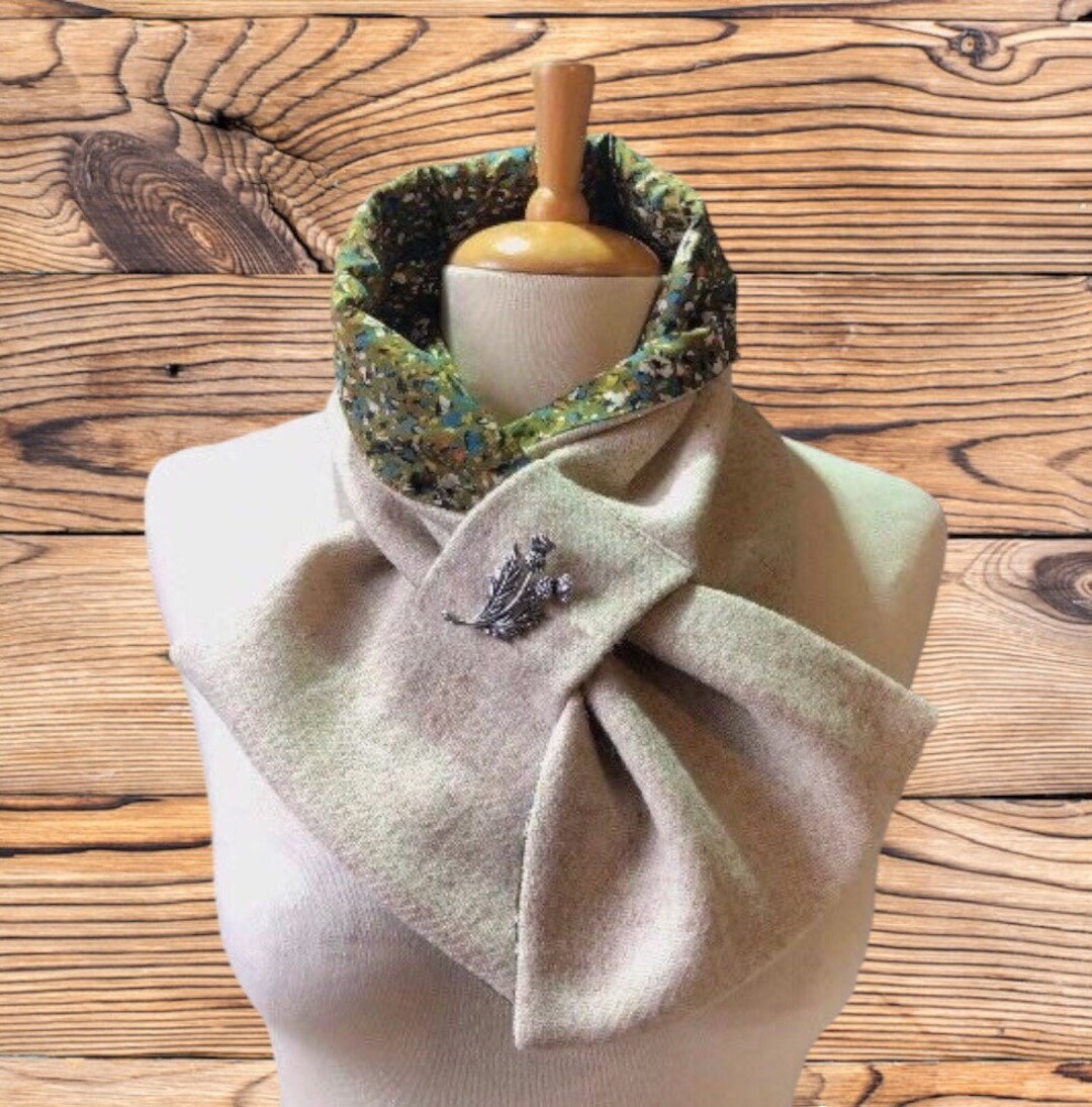 Harris Tweed® Scottish Wrap, Cream Tweed Scarf, Cowl, Snood, Neck ...