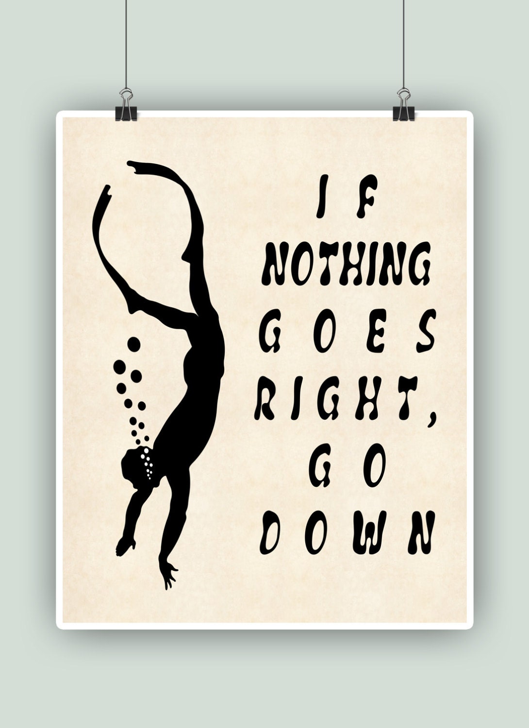 Freediver Poster Freediving Art Freediver Gift Freediving - Etsy